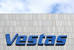 Aarhus, Denmark - August 8, 2015: Vestas logo in front of an office ...